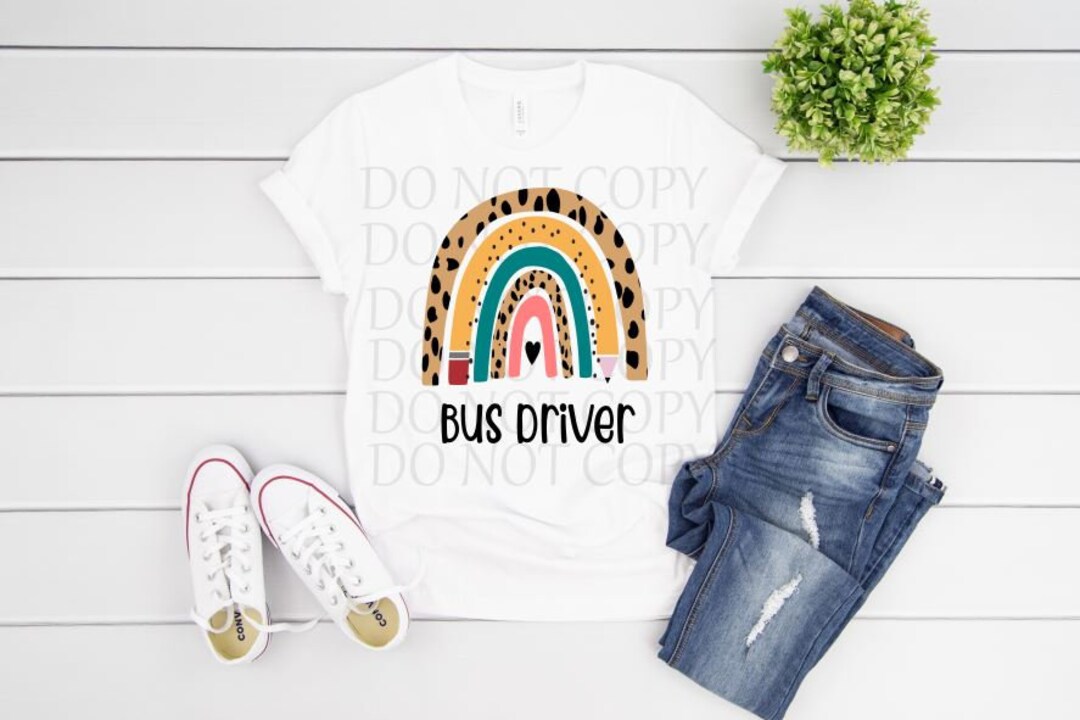 Bus Driver Rainbow PNG, Bus Driver PNG, Bus Driver Digital Download ...