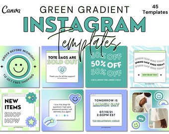 45 Instagram Templates Podcast Gradient Theme Canva - Etsy