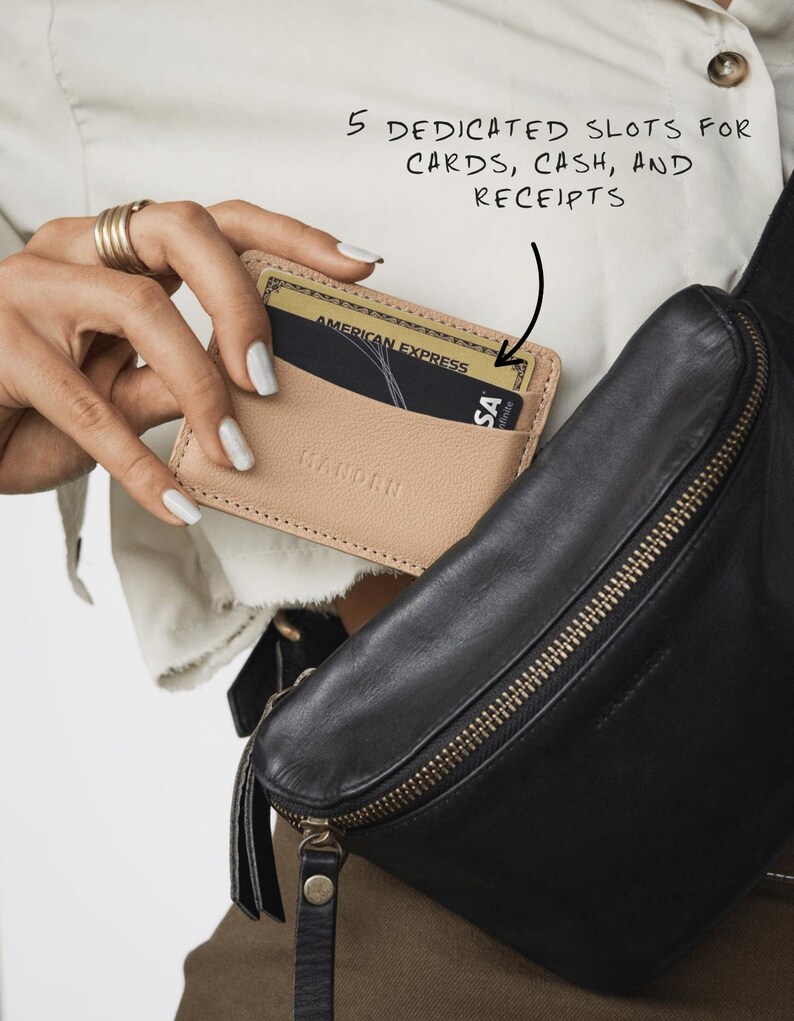 Minimalist Sand Leather Cardholder Wallet: Handmade Women's Wallet - Etsy