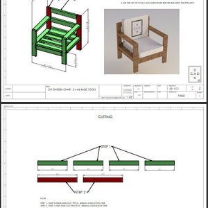 DIY OUTDOOR CHAIR - Plans / Build Your Own / Patio Furniture 2x4 Lumber ...