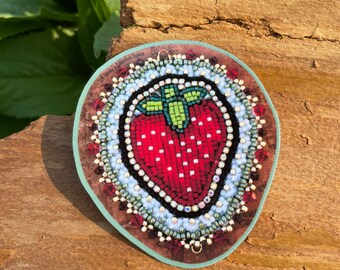 Sticker Native American Beadwork Sticker, Red, Strawberry - Etsy