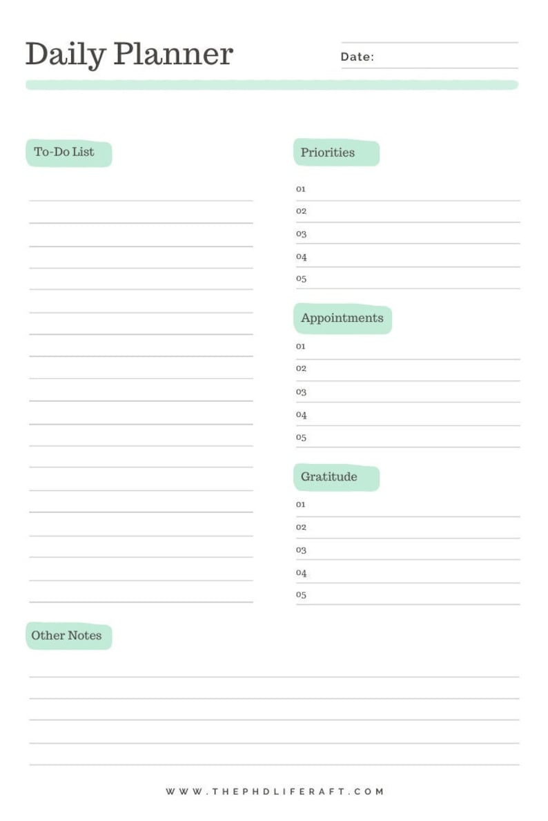 The Phd Life Planner (digital, Editable Version) - Etsy