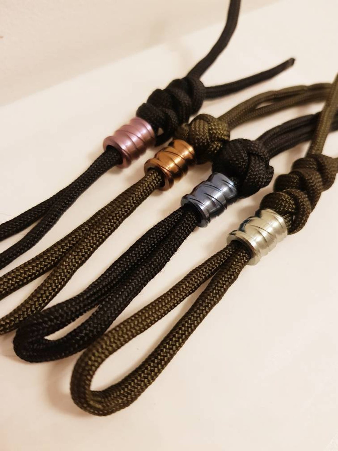 Titanium Paracord EDC Lanyard Beads for Knifes/other Zipper Pull With ...