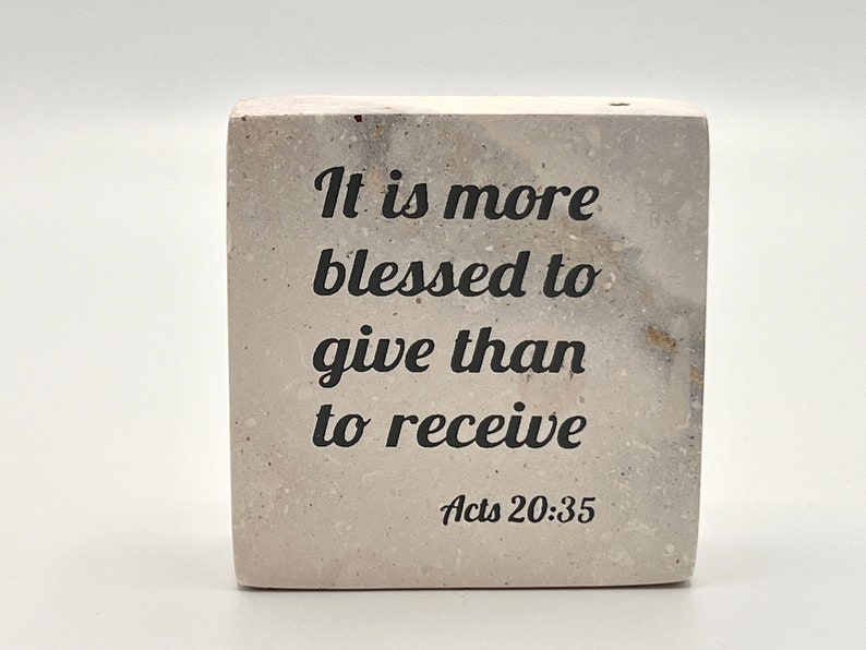 Scripture Stone 3 by 3 Hand-carved Inspirational Message. It is More ...