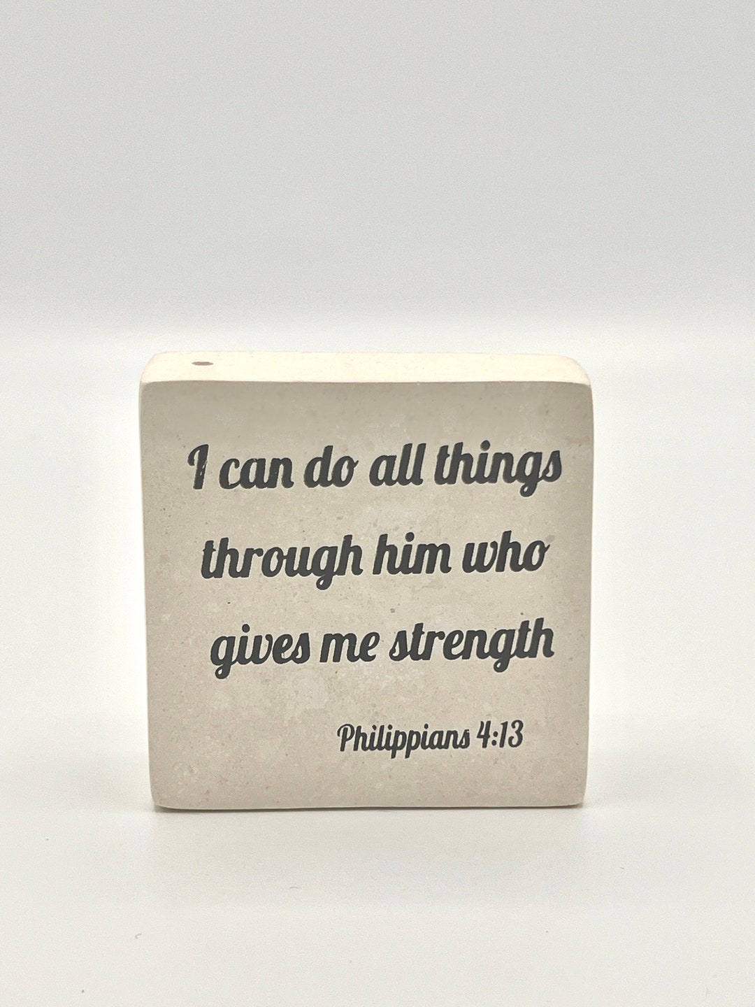 Scripture Stone 3 by 3 Hand-carved Inspirational Message on Hand Carved ...