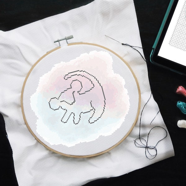 Simba Cross Stitch Pattern - Etsy