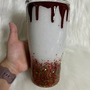 Sleighin’ or Slayin’ Custom Tumbler With 3D Dripping, Christmas Cup ...