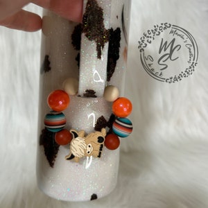 Stanley Cup Charm, Highland Cattle Cow Tumbler Handle Beads Charm, Silicone Beads Charm for ...