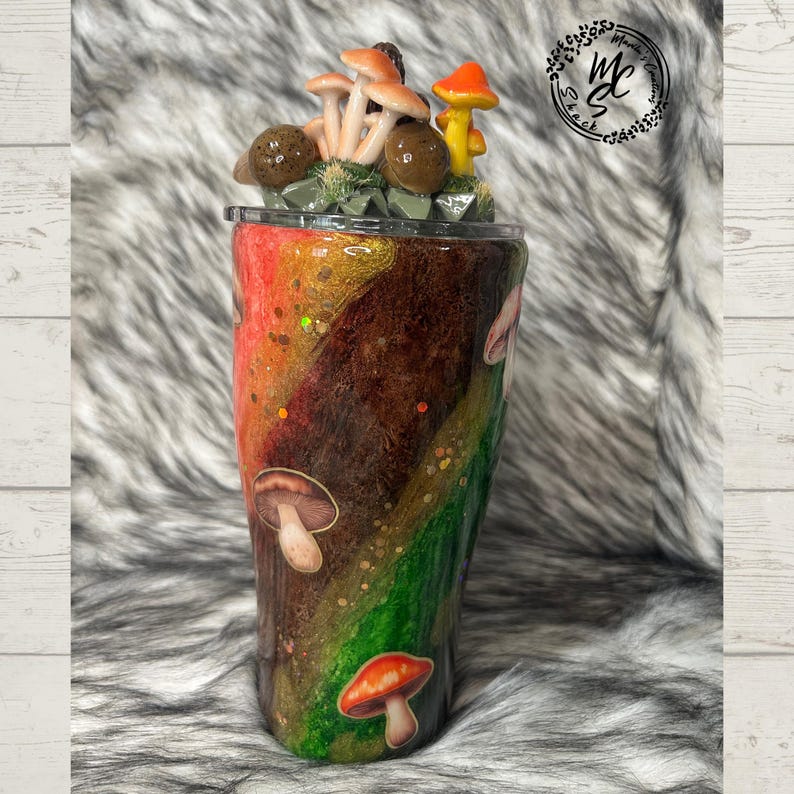 3D Mushroom Tumbler: Handmade Nature Cup With Removable Topper - Etsy