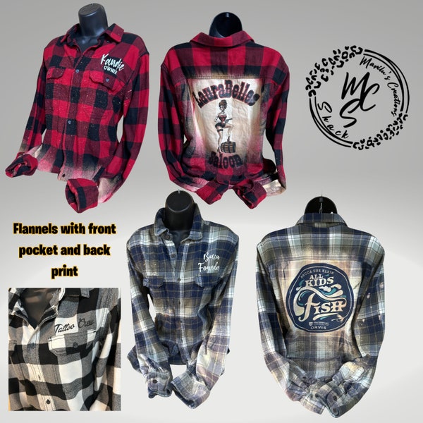 Bleached Flannels - Etsy