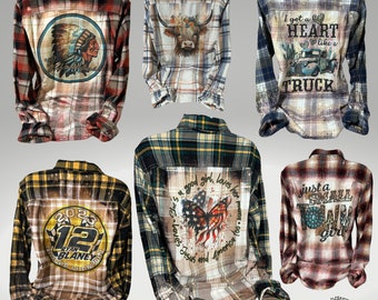 Bleached Flannels - Etsy
