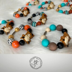 Stanley Cup Charm, Highland Cattle Cow Tumbler Handle Beads Charm, Silicone Beads Charm for ...