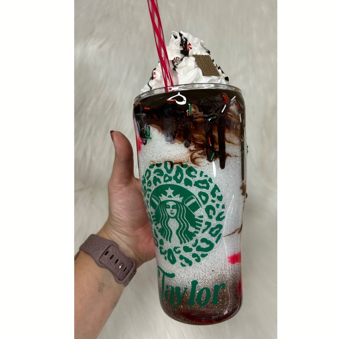 Candy Cane Mocha With 3D Removable Topper Tumbler and 3D - Etsy