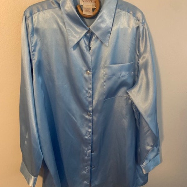 Light Blue Blouse - Etsy