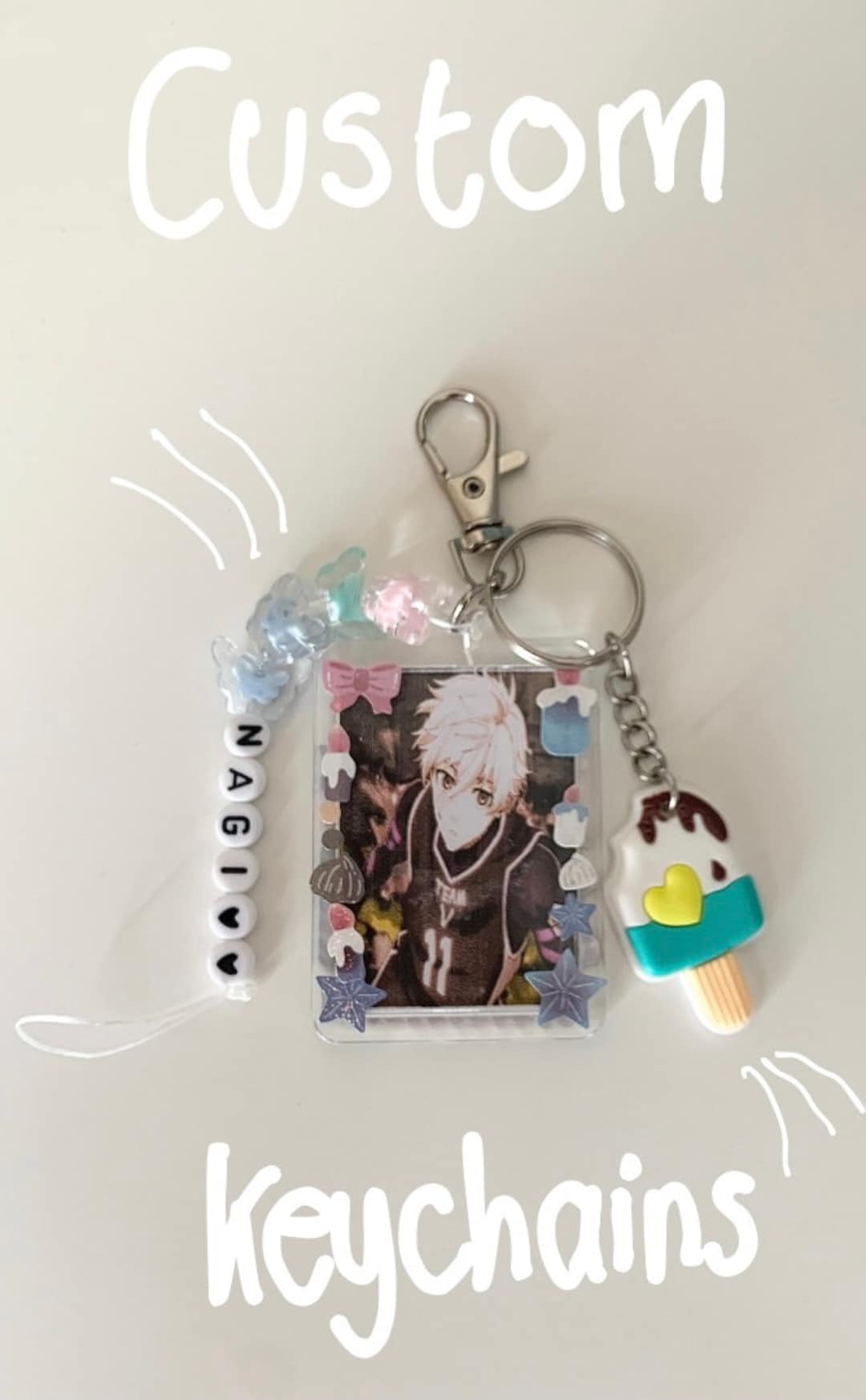 Blue Lock/ Customizable Anime Photo Keychains! / Double Sided/ - Etsy