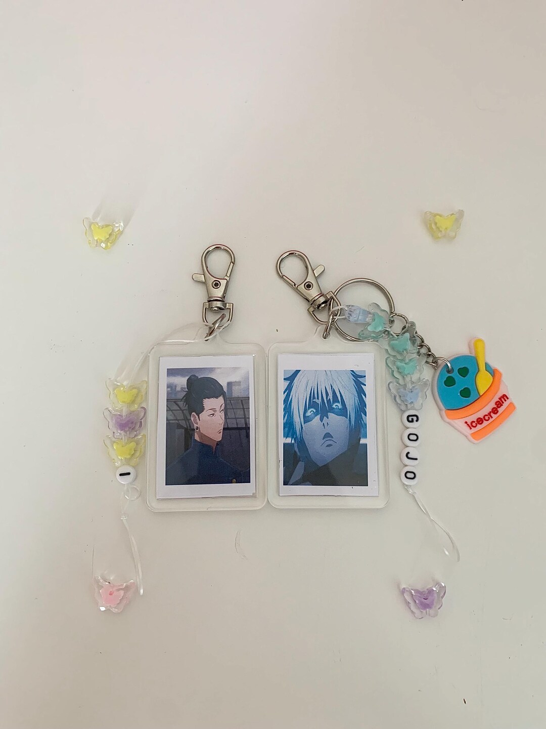 Gojo Photo Keychains/ Jujutsu Kaisen Custom Keychains - Etsy