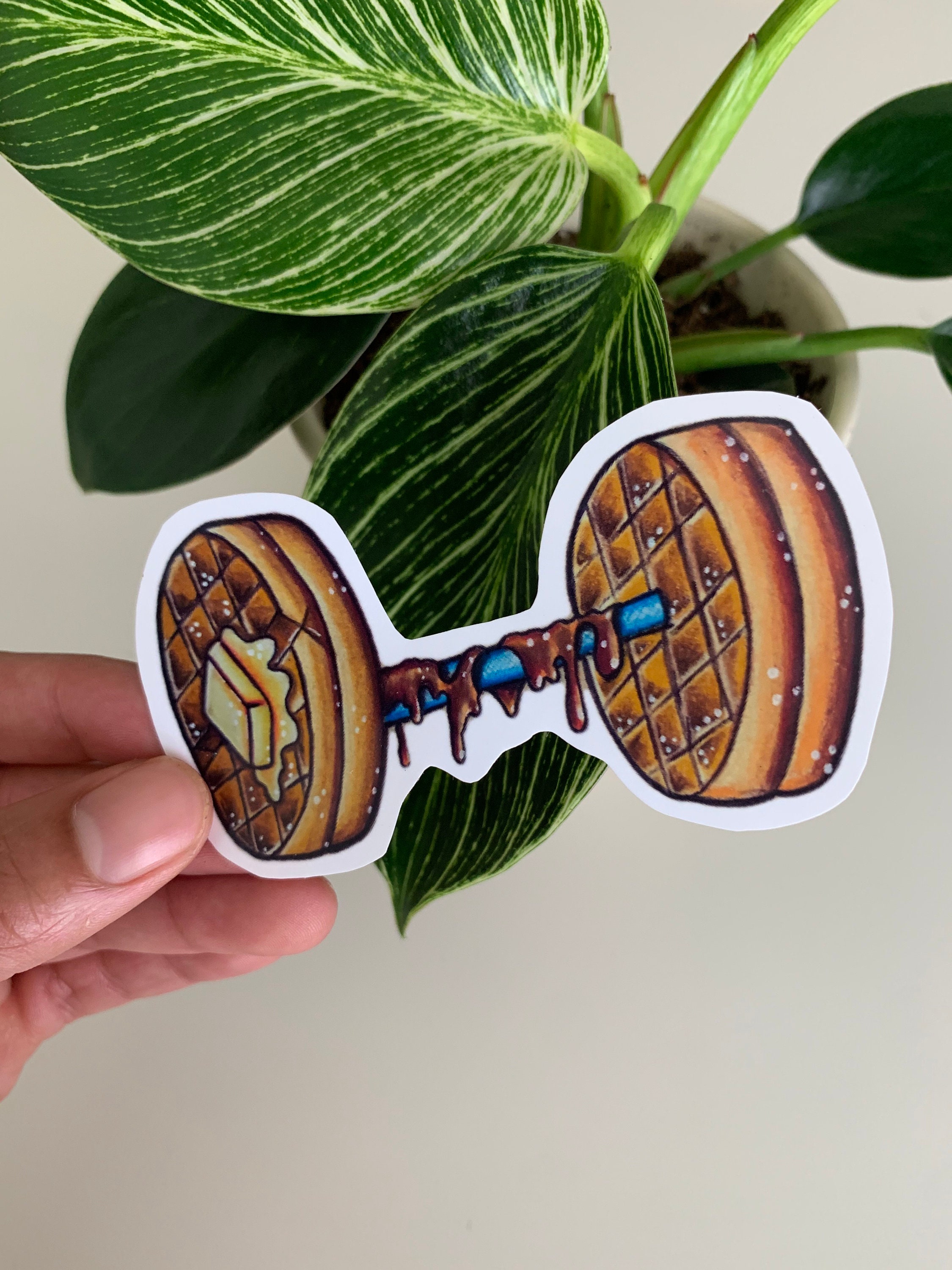 Barbell Sticker glossy vinyl sticker water bottle sticker | Etsy