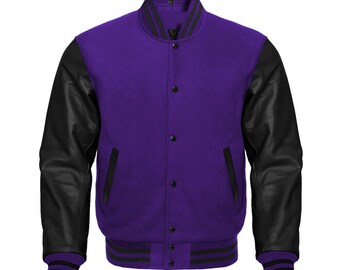 Purple Bomber Jacket Men - Etsy