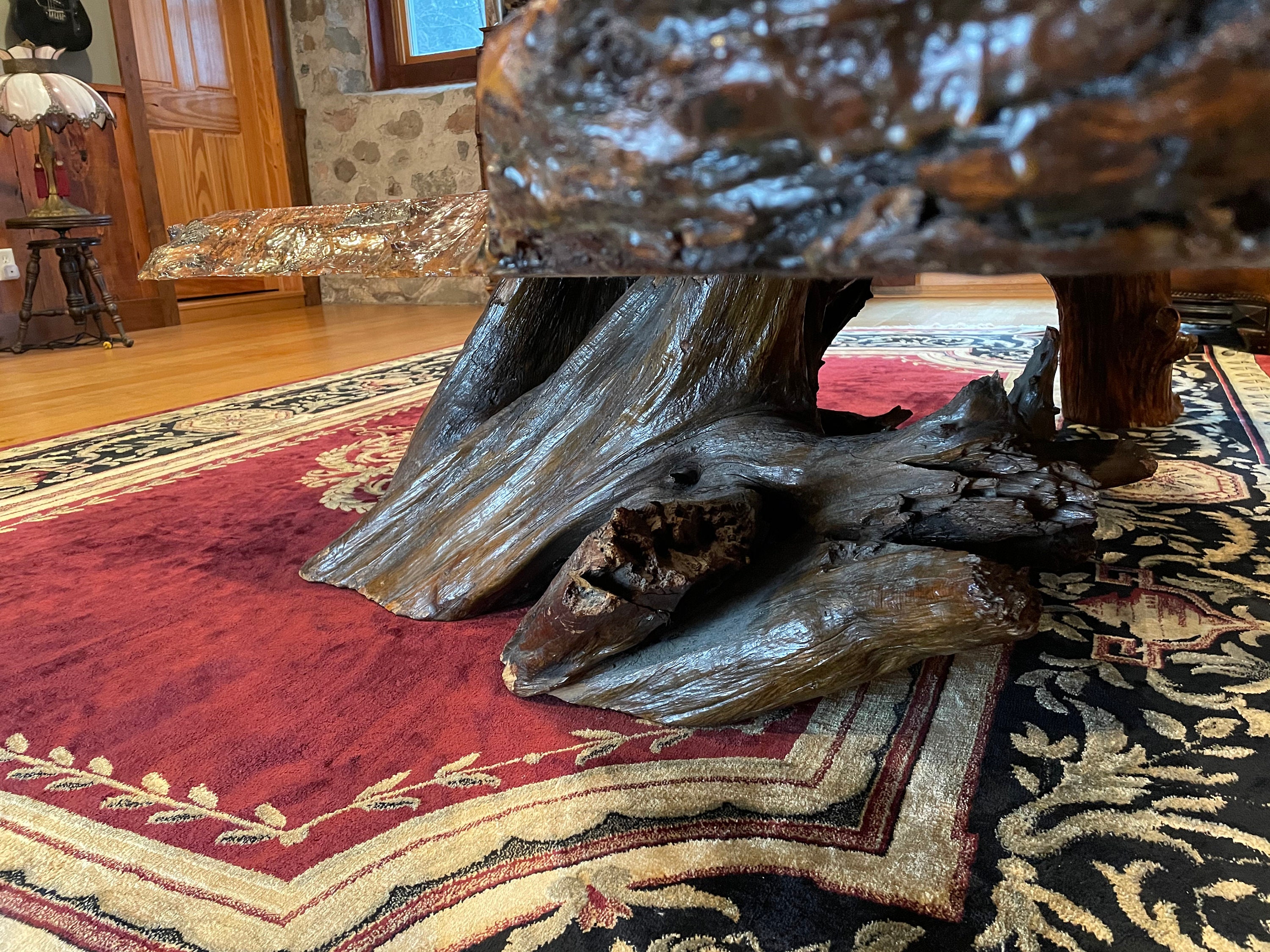 Vintage Live Edge Redwood Table - Etsy