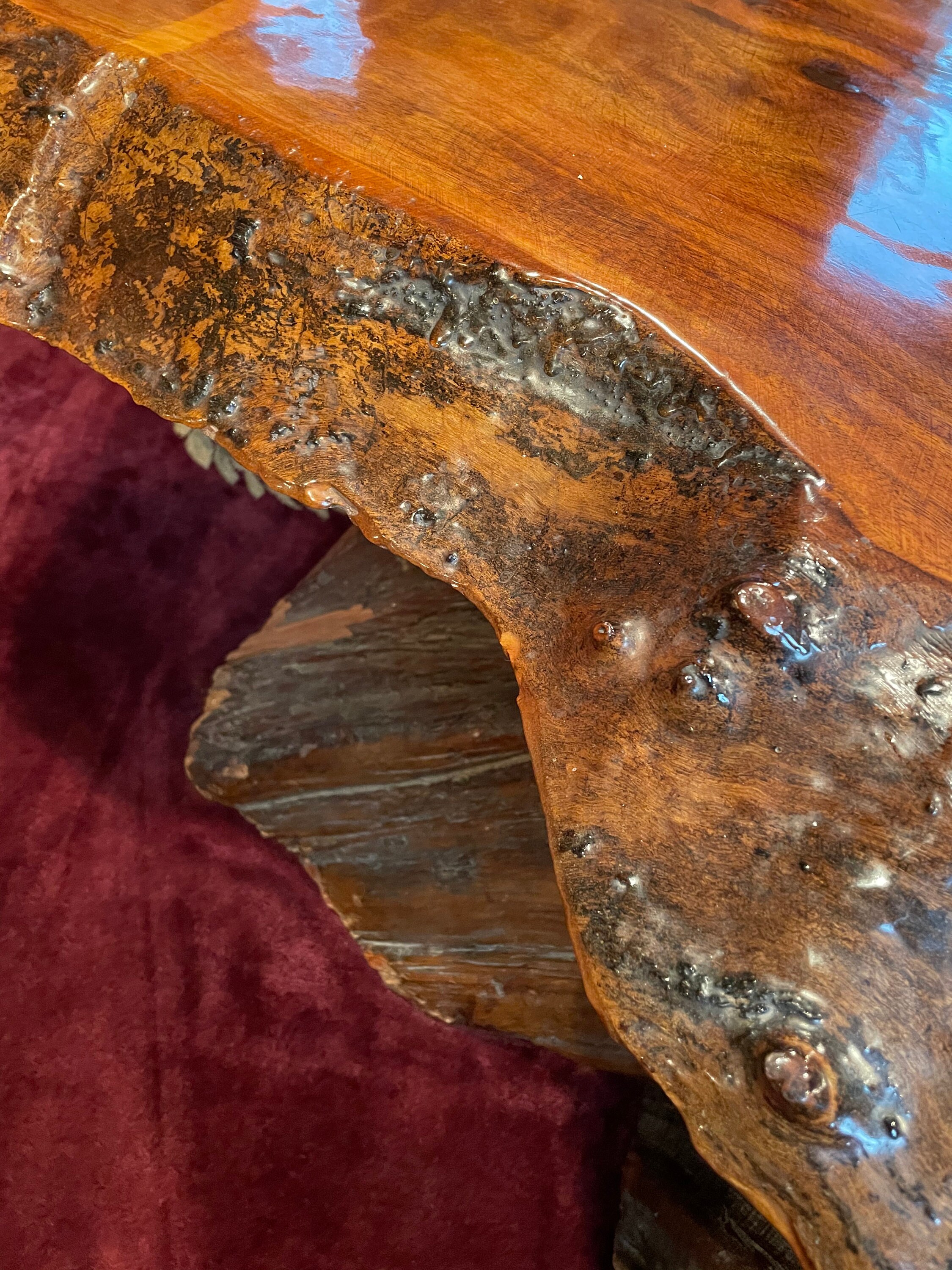 Vintage Live Edge Redwood Table - Etsy