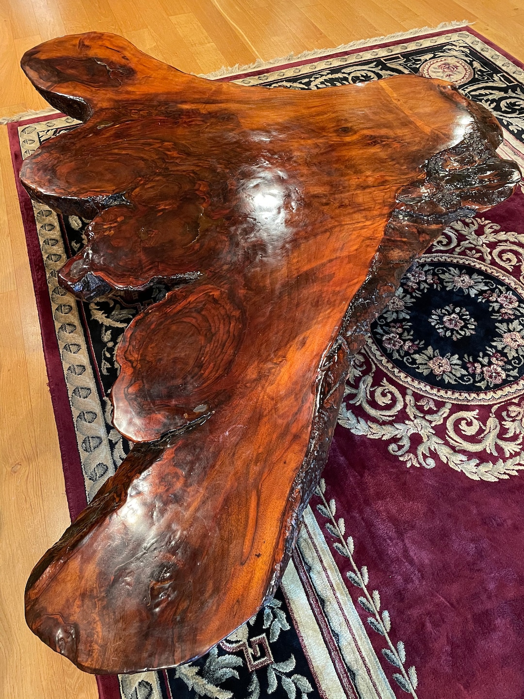 Vintage Live Edge Redwood Table - Etsy