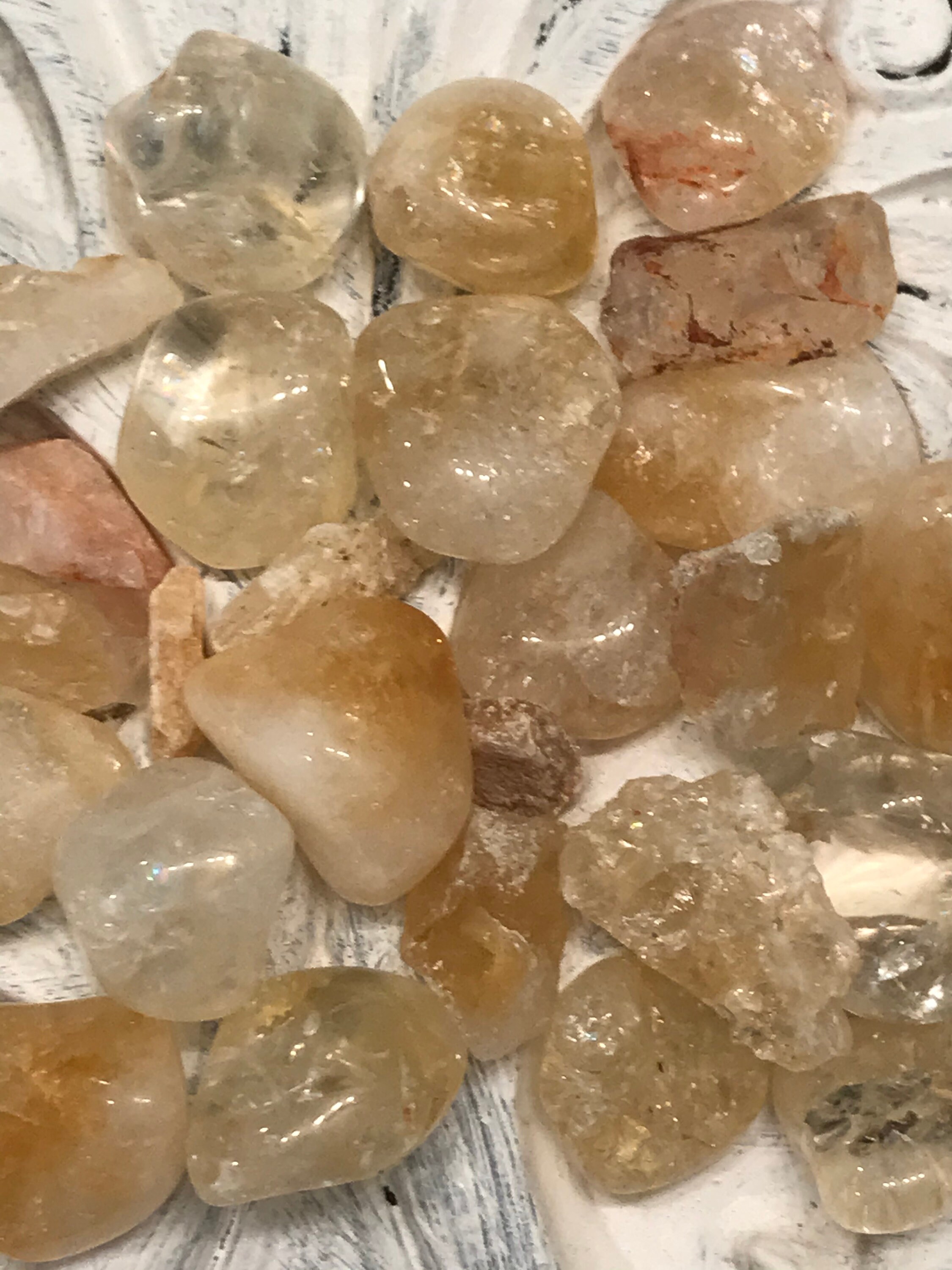 Extra Large Citrine Smooth (or Raw) Palm Stone, Abundance of Wealth ...
