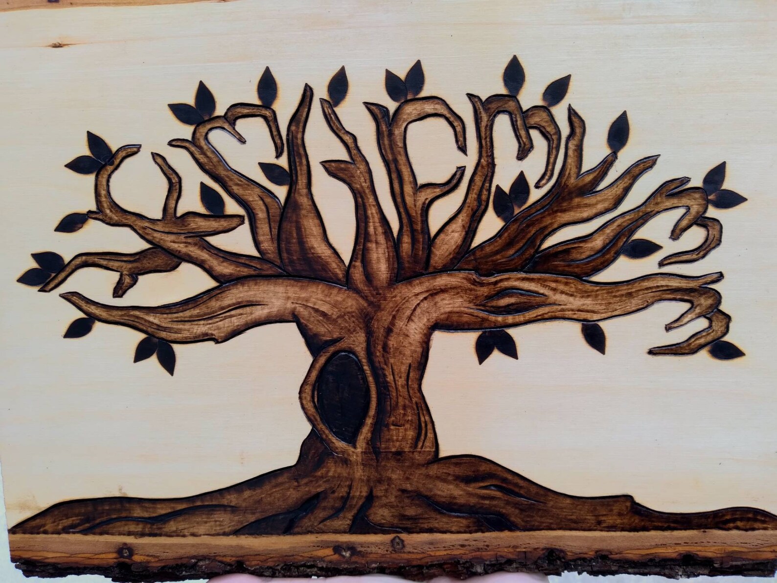 Tree of Life Woodburn Intials in Branches Mothers Day Gift - Etsy UK
