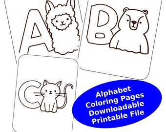 Printable Kids Coloring Pages / Downloadable Digital File / 40 Cute ...