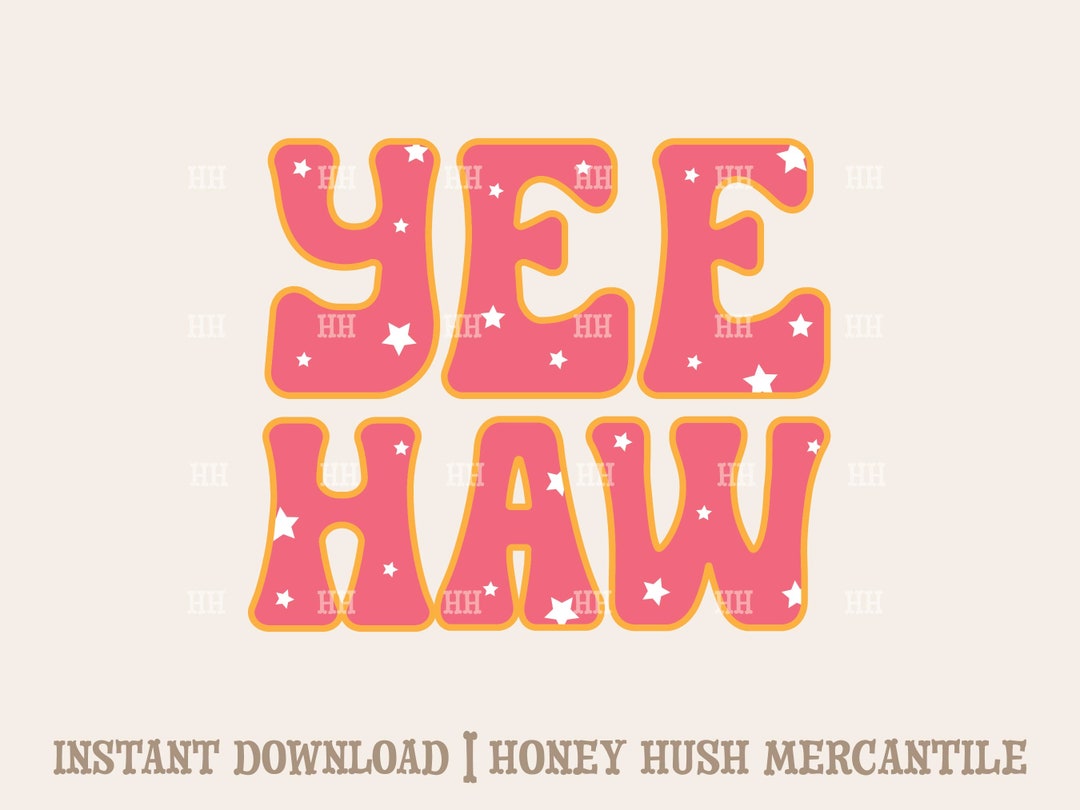 Yee Haw PNG Retro Cowgirl File Trendy Western PNG Groovy Cowgirl Yeehaw ...