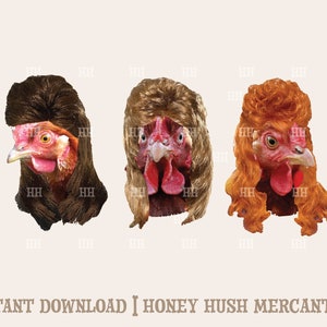 Chicken Mullet PNG Funny Chicken File Farm Sublimation - Etsy