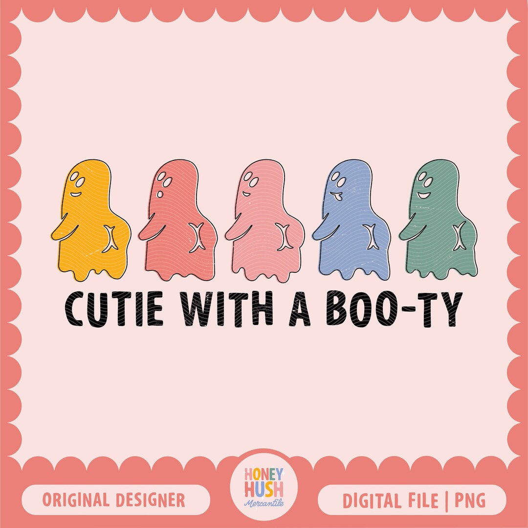 Retro Ghost Booty PNG | Funny Halloween File | Cute Ghosts | Halloween ...