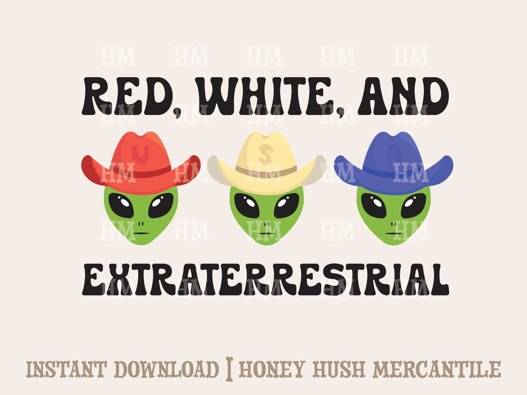 Western Alien Fourth of July PNG | Space Cowboy PNG | July 4th Cowgirl ...