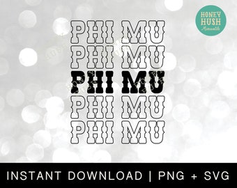 Phi Mu Svg - Etsy