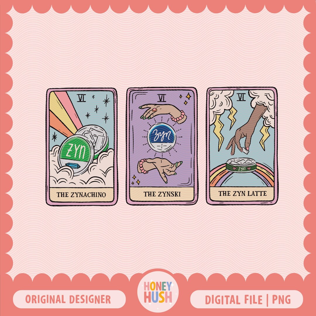 Zyn Tarot Card PNG | Zynski Zynachino Zyn Latte | Trendy Sublimation ...