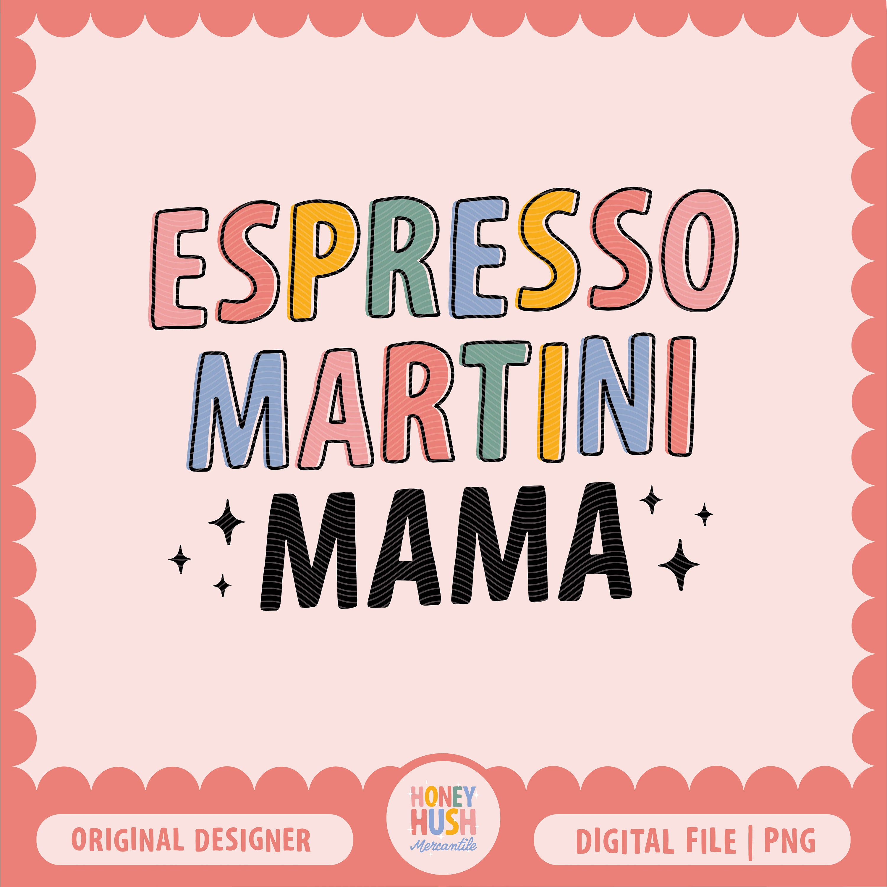 Espresso Martini Mama PNG | Retro Mom SVG | Sublimation PNG File | Cute ...
