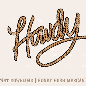 Howdy Rope SVG PNG | Trendy Boutique Shirt File | Country Western ...