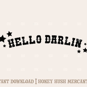 Hello Darlin PNG | Western Cutting File | Disco Cowgirl PNG | Cowgirl ...