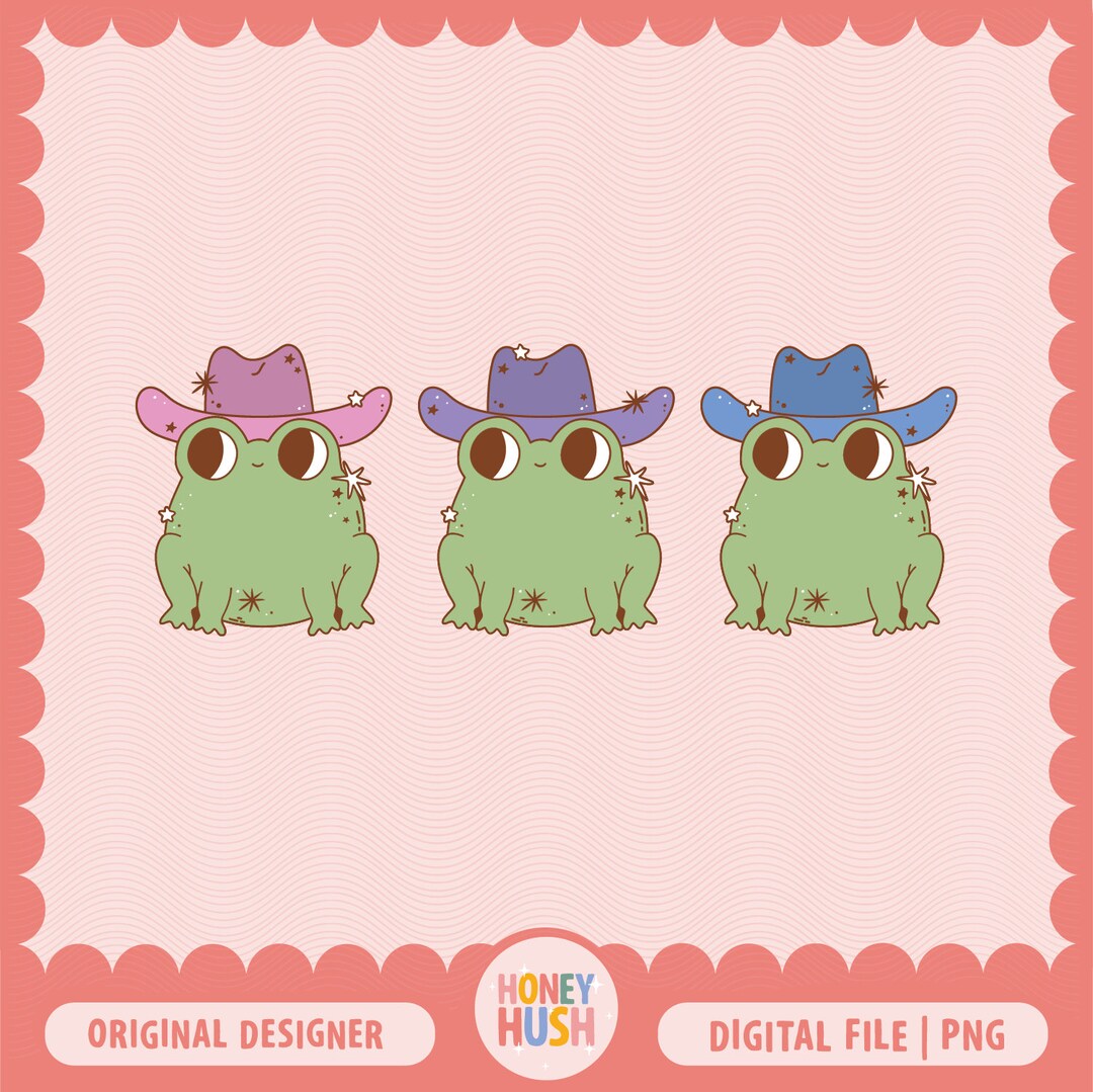Cowgirl Frog PNG | Cute Western Frog File | Toad Pun Sublimation Design ...