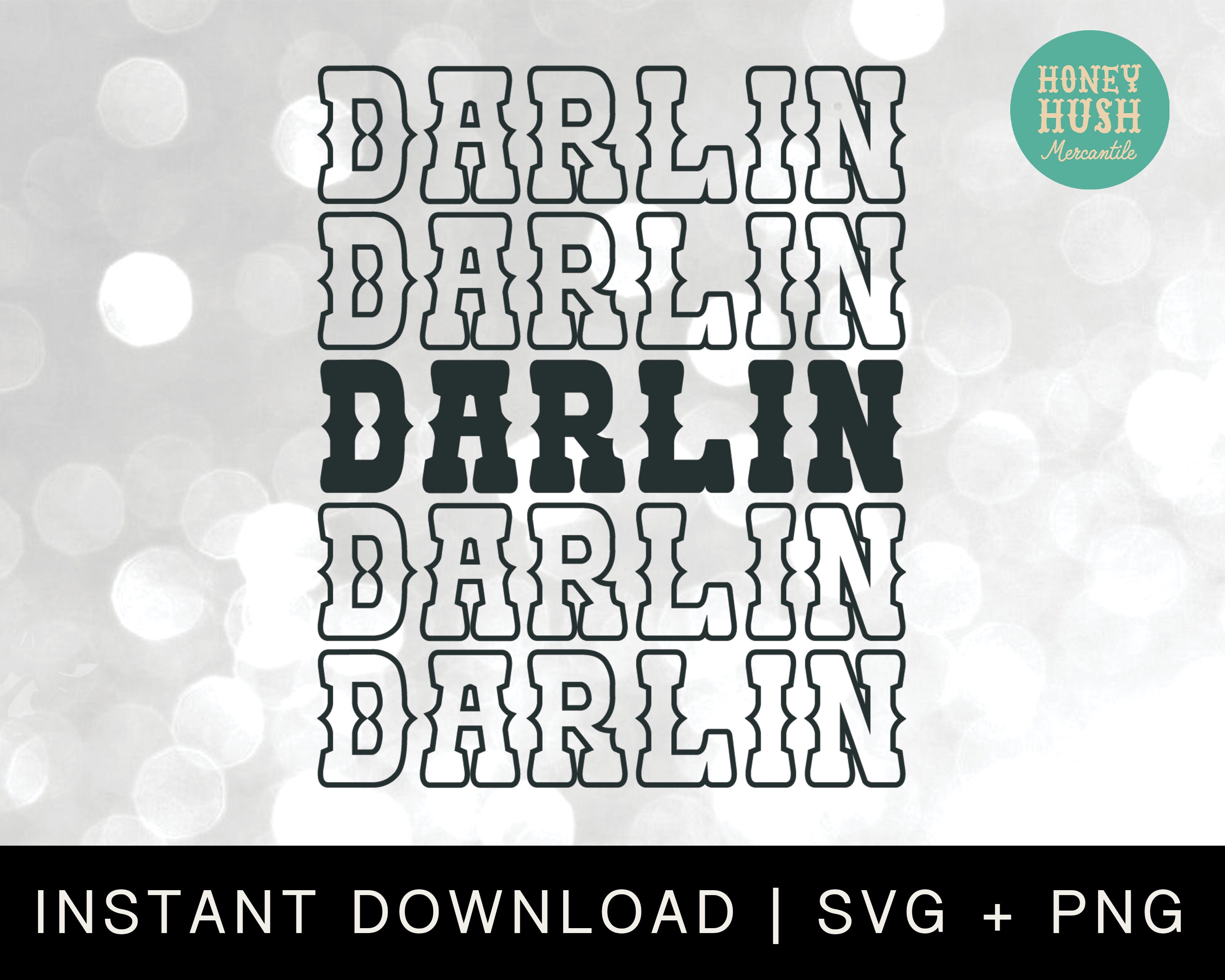 Darlin Cut File SVG PNG Instant Download | Etsy