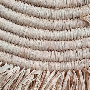 Set of 4 Moroccan Round Raffia Placemats, Boho Raffia Wall Decoration ...