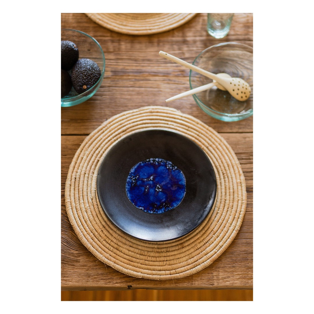 Set of Raffia Placemats, Moroccan Dining Accessories, Boho Table Mat ...