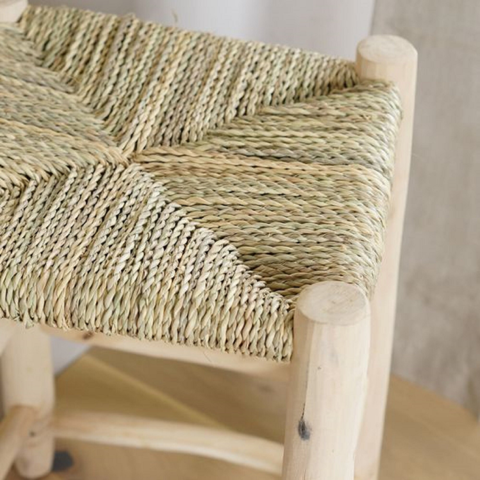 Moroccan Stool With Natural Rope Weave, Palm Leaf Stool - Etsy