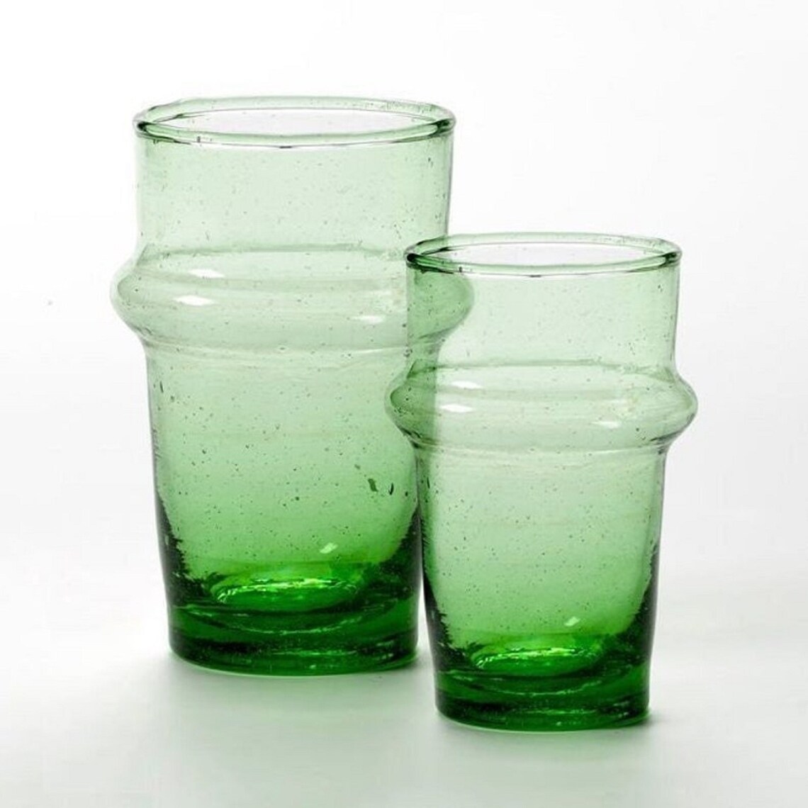 Moroccan Tea Glasses Set of 6, Hand Blown Glasses, Beldi Glasses ...