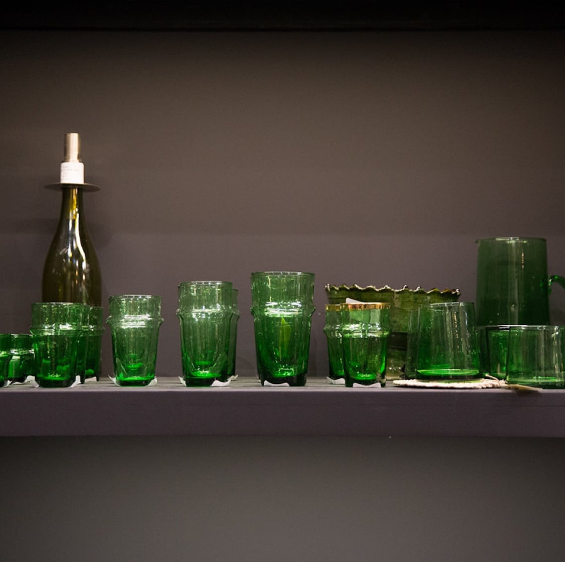 Moroccan Tea Glasses Set of 6, Hand Blown Glasses, Beldi Glasses ...