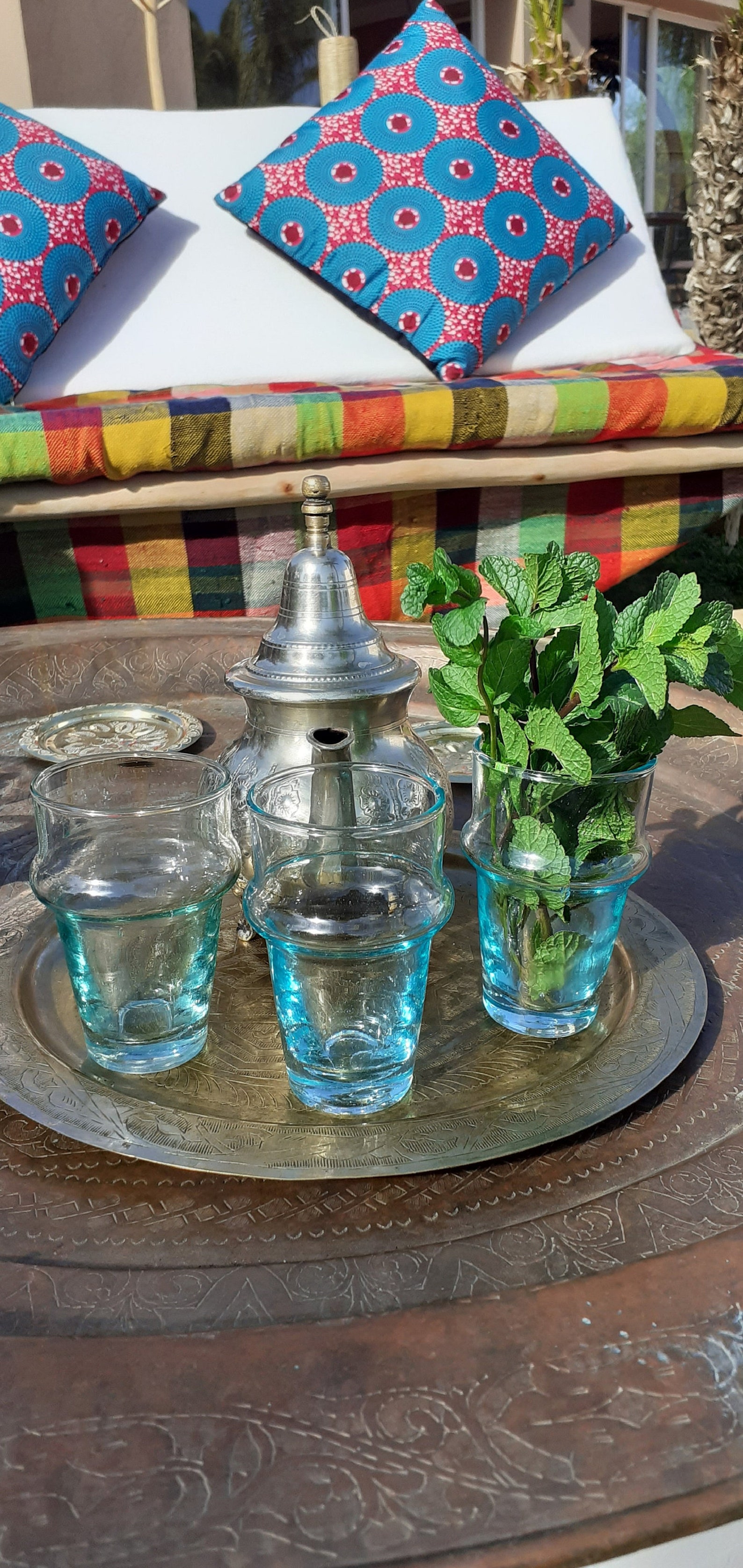 Set of 12 Beldi Glasses 12,5 Cm, Moroccan Drinkware, Recycled Glass ...