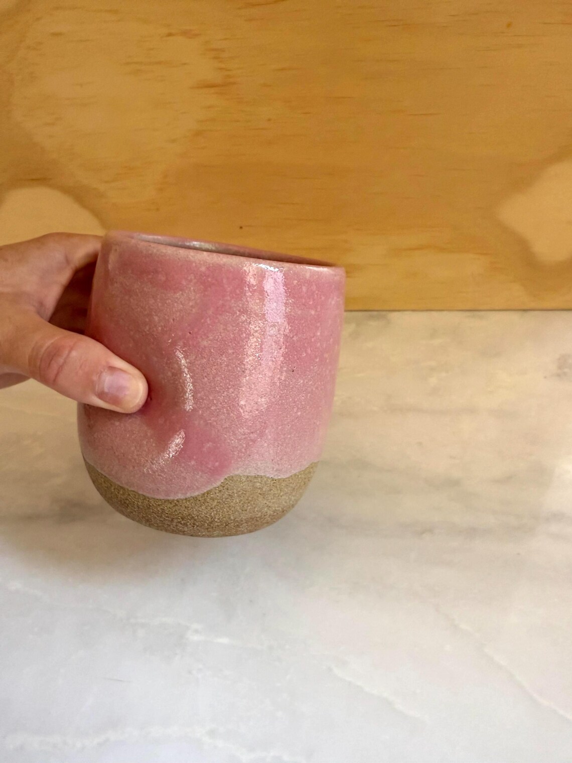 Pink Layered Dimple Cup - Etsy
