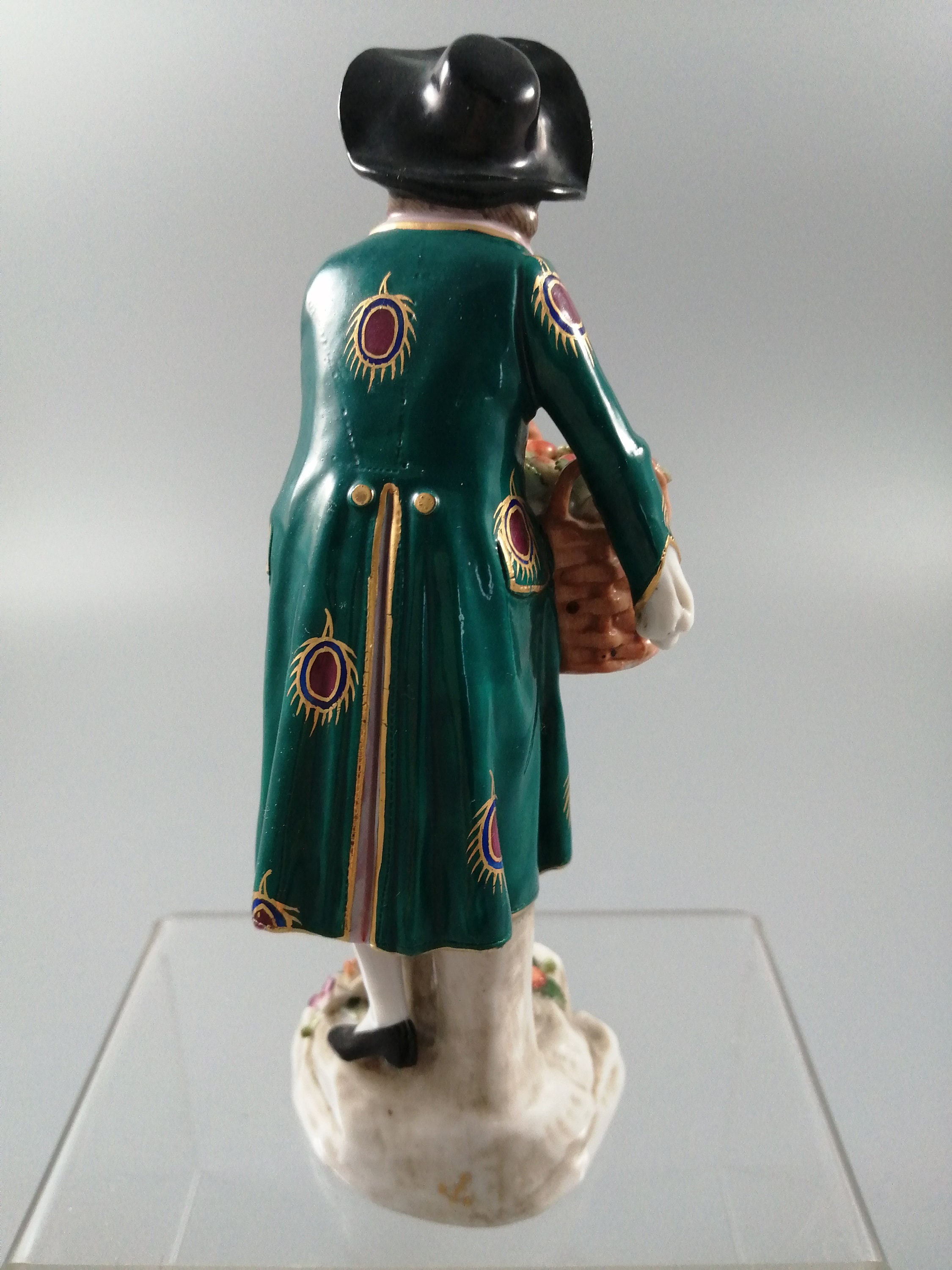 Antique Samson Porcelain Figurine: Young Man With Apple Basket, 19th ...