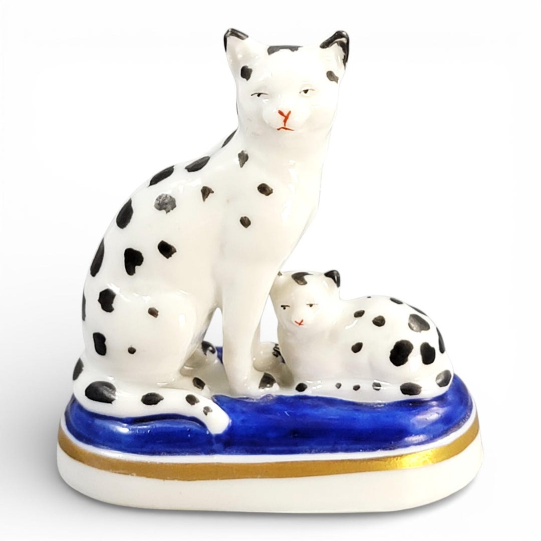 Rare Chelsea Porcelain Cat and Kitten Miniature, Late 18th Century - Etsy