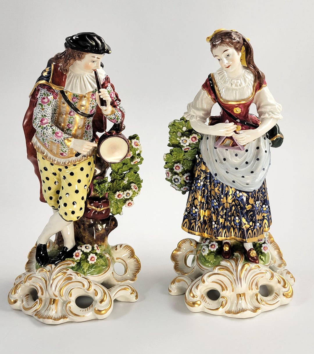 Samson Porcelain Musician Figures, Pair, Paris, After Derby, C.1880 - Etsy