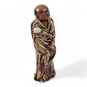 Antique Shiwan Ware Monk Figurine: Hand-sculpted Chinese Pottery, Jun ...